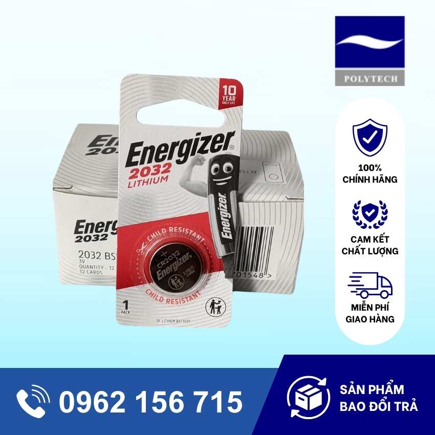 Pin CR2032 Energizer - Văn Phòng Phẩm Vũng Tàu PT